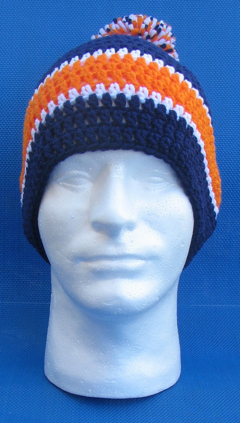 Denver Broncos Crocheted Skull Cap Beanie Game Day Gear - Etsy