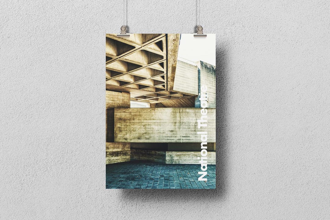 National Theatre Poster - Etsy