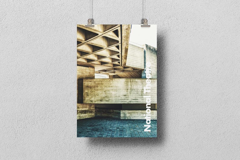 National Theatre Poster - Etsy