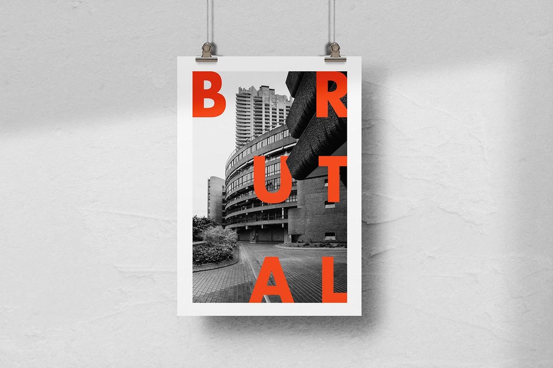 Brutal Barbican Poster - Etsy