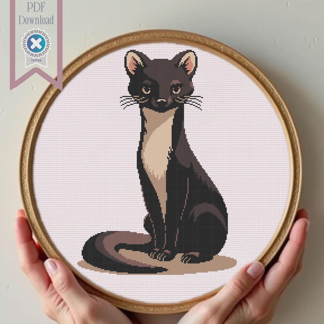 Sable Cross Stitch Pattern for Kids Room Instant PDF Download | Counted ...