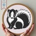 Skunk Cross Stitch Pattern for Kids Room Instant PDF Download | Counted ...