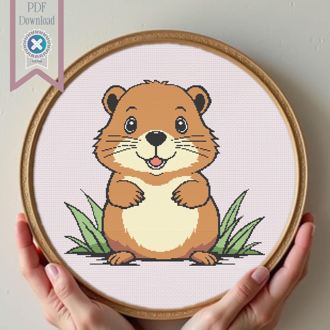 Gopher Cross Stitch Pattern | Kids Room Decor, Pattern Keeper Friendly ...