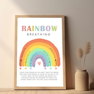 Rainbow Breathing Poster | Mindful Breathing Exercise | Calm Corner ...