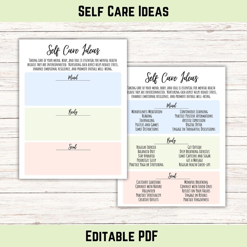 Self Care Tracker, Self Care Checklist, Mental Health Tracker, Self ...