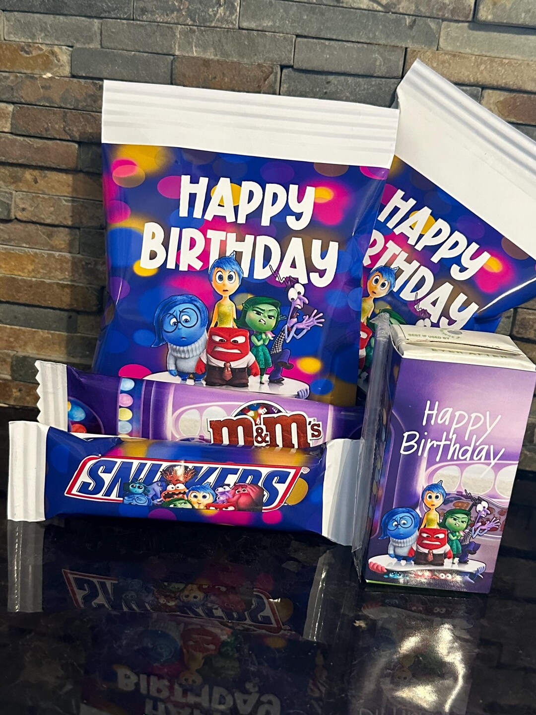 Inside Out Custom Chip Bag, Inside Out Birthday Theme, Inside Out Party ...