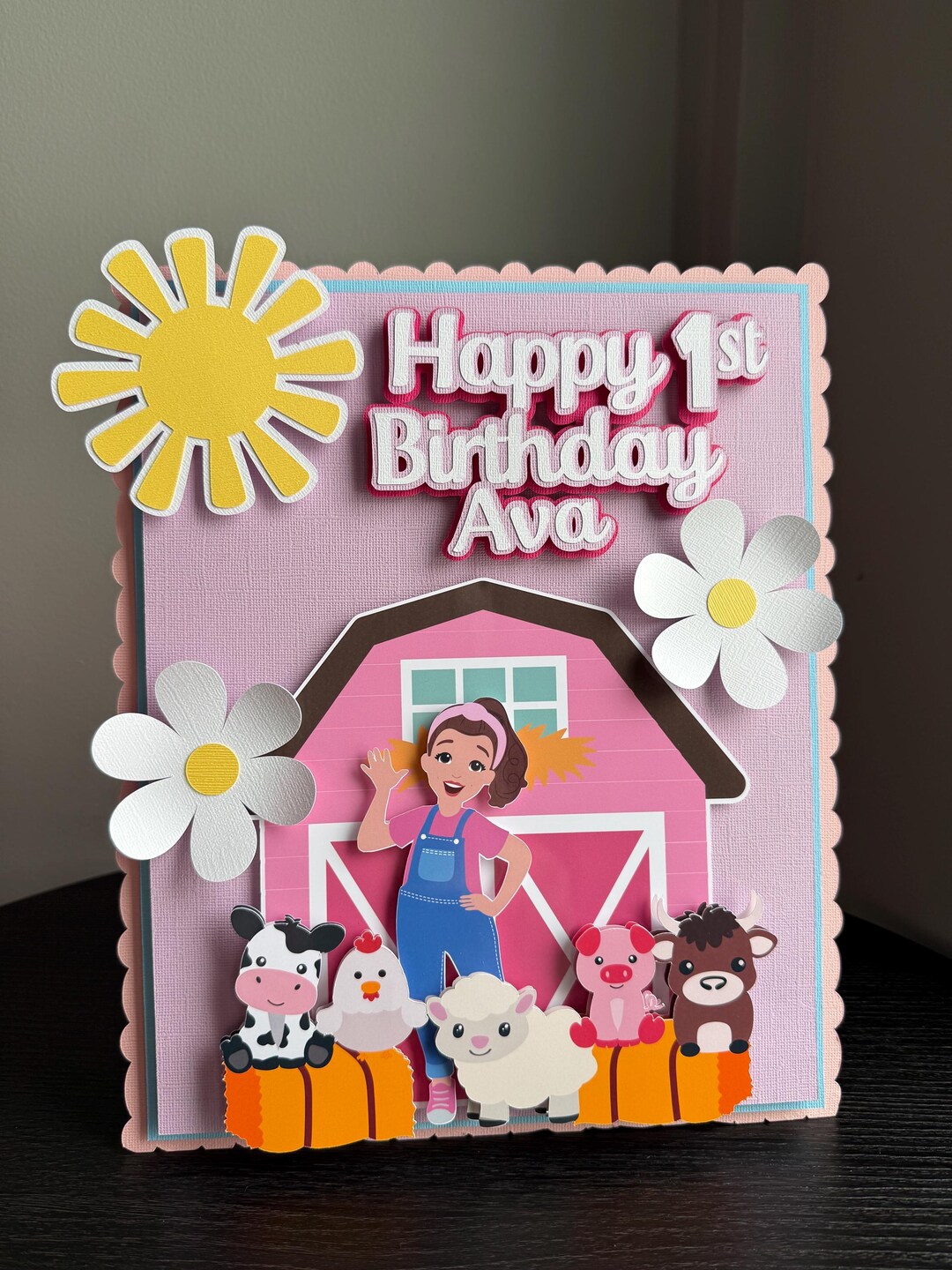 Custom Ms Rachel 3D Birthday Sign, Miss Rachel Farm Table Sign - Etsy