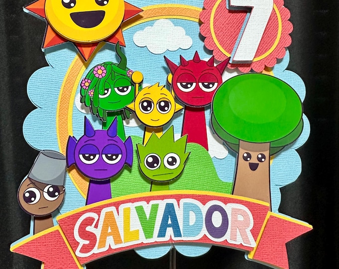 Sprunki Cake Topper, Sprunki Birthday Party - Etsy