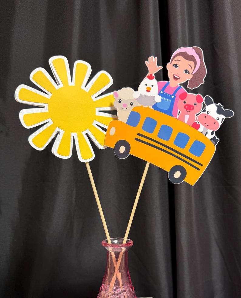 Ms Rachel Centerpiece, Miss Rachel Party Decor, Ms Rachel Farm Animals ...