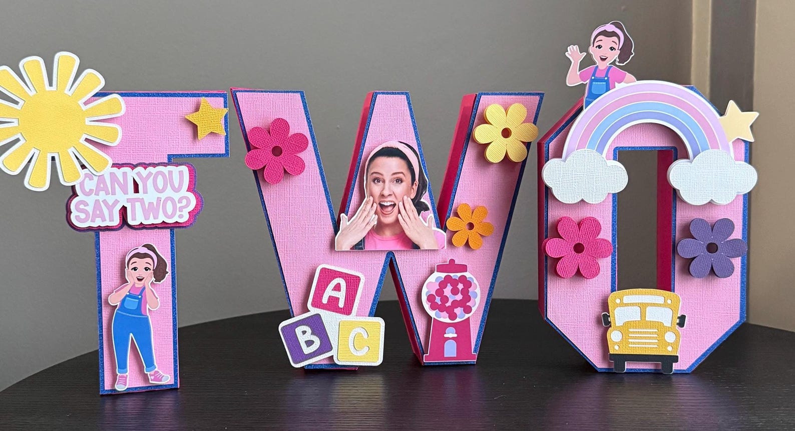 Ms Rachel 3D 7 Inch Letter, Ms Rachel Centerpiece Decorations, Ms ...