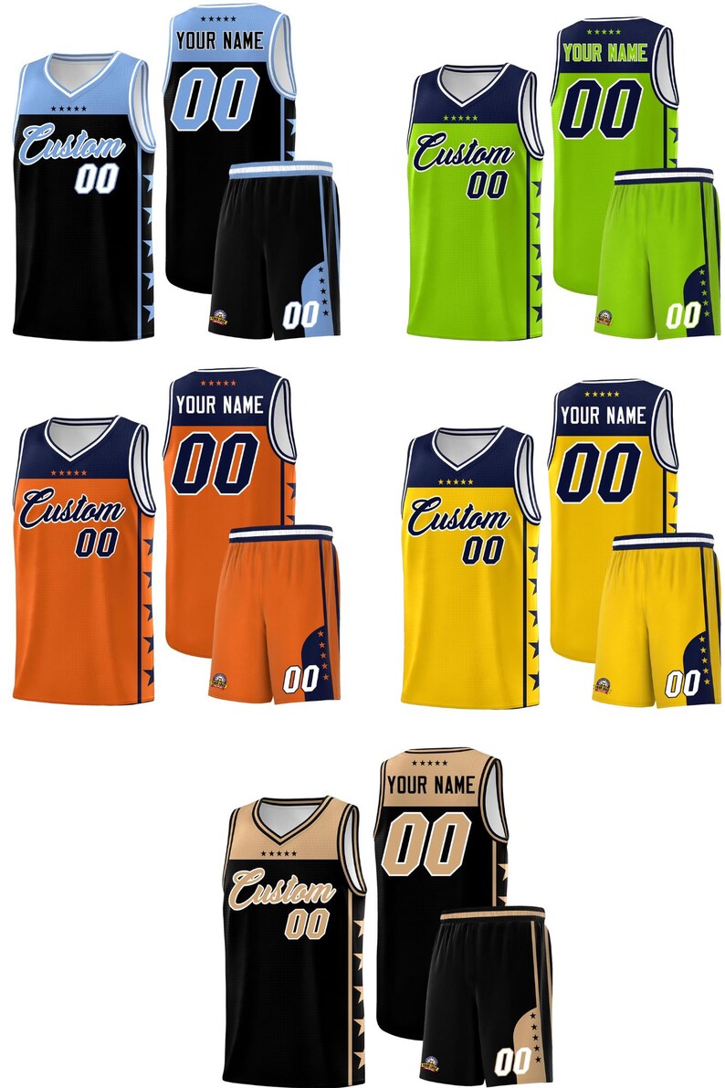 Custom Basketball Uniform Set. Personalized Jersey and Shorts ...