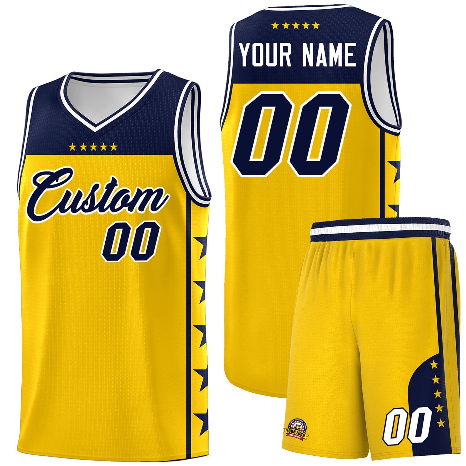 Custom Basketball Uniform Set. Personalized Jersey and Shorts ...