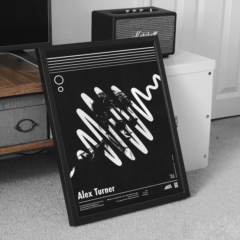 Alex Turner Poster, Arctic Monkeys Poster, Alex Turner Minimalist Wall ...