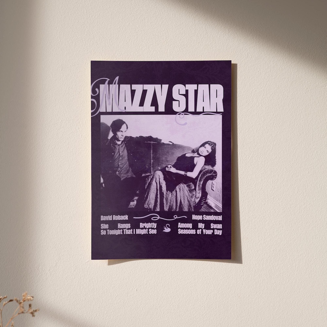 Mazzy Star Poster, Mazzy Star Modern Wall Art, Music Poster, Wall Decor ...