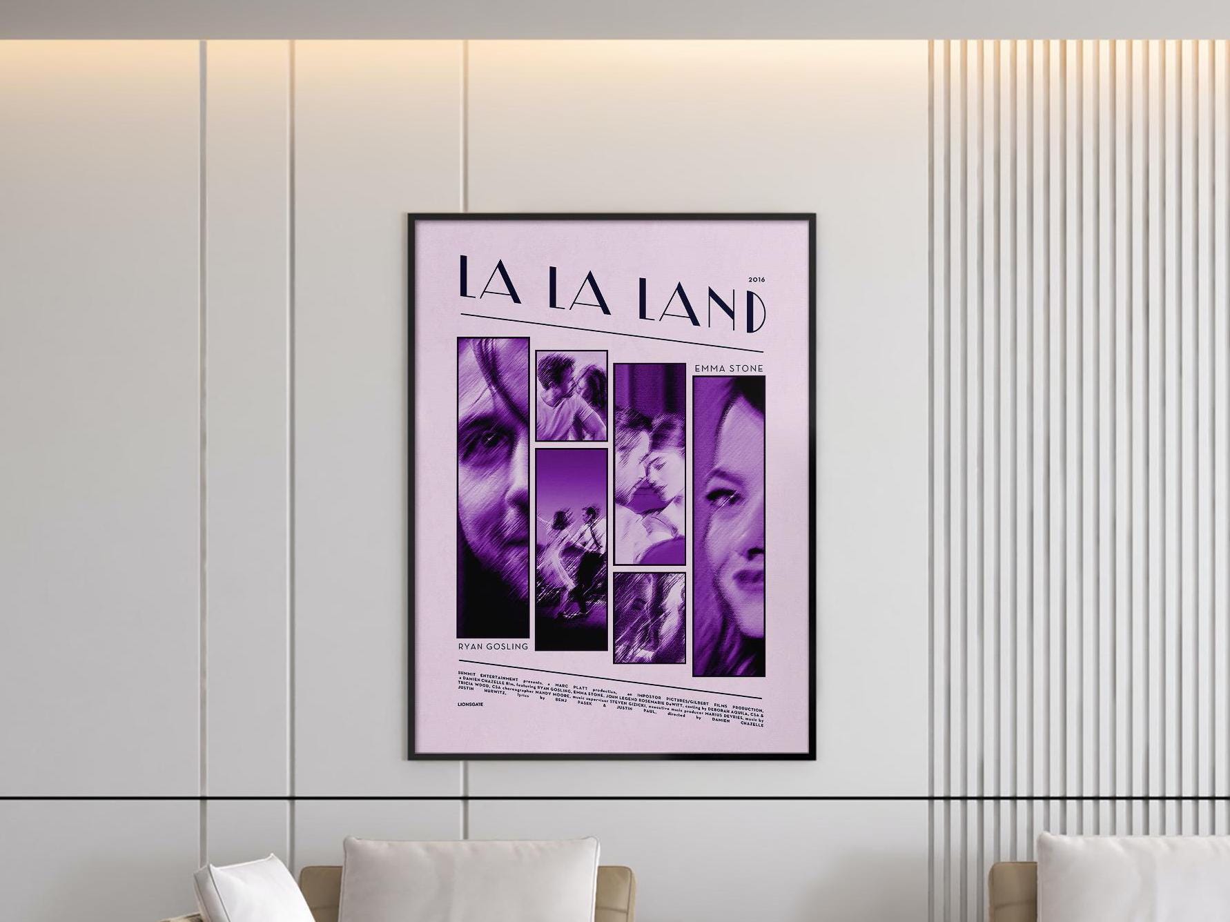La La Land Poster, La La Land Print, La La Land Wall Art, Modern Movie ...