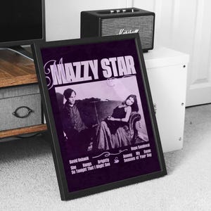Mazzy Star Poster, Mazzy Star Modern Wall Art, Music Poster, Wall Decor ...
