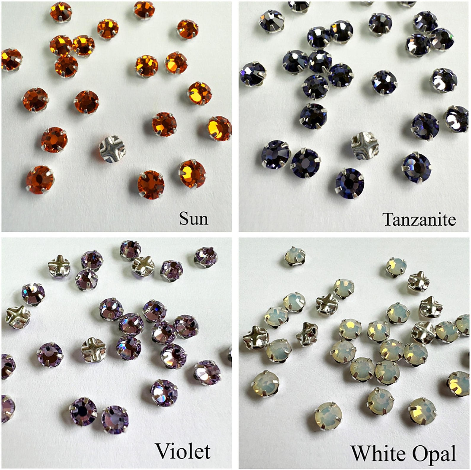 Preciosa Rose Montees 16ss (3.8-4mm) - Choose Color - Etsy