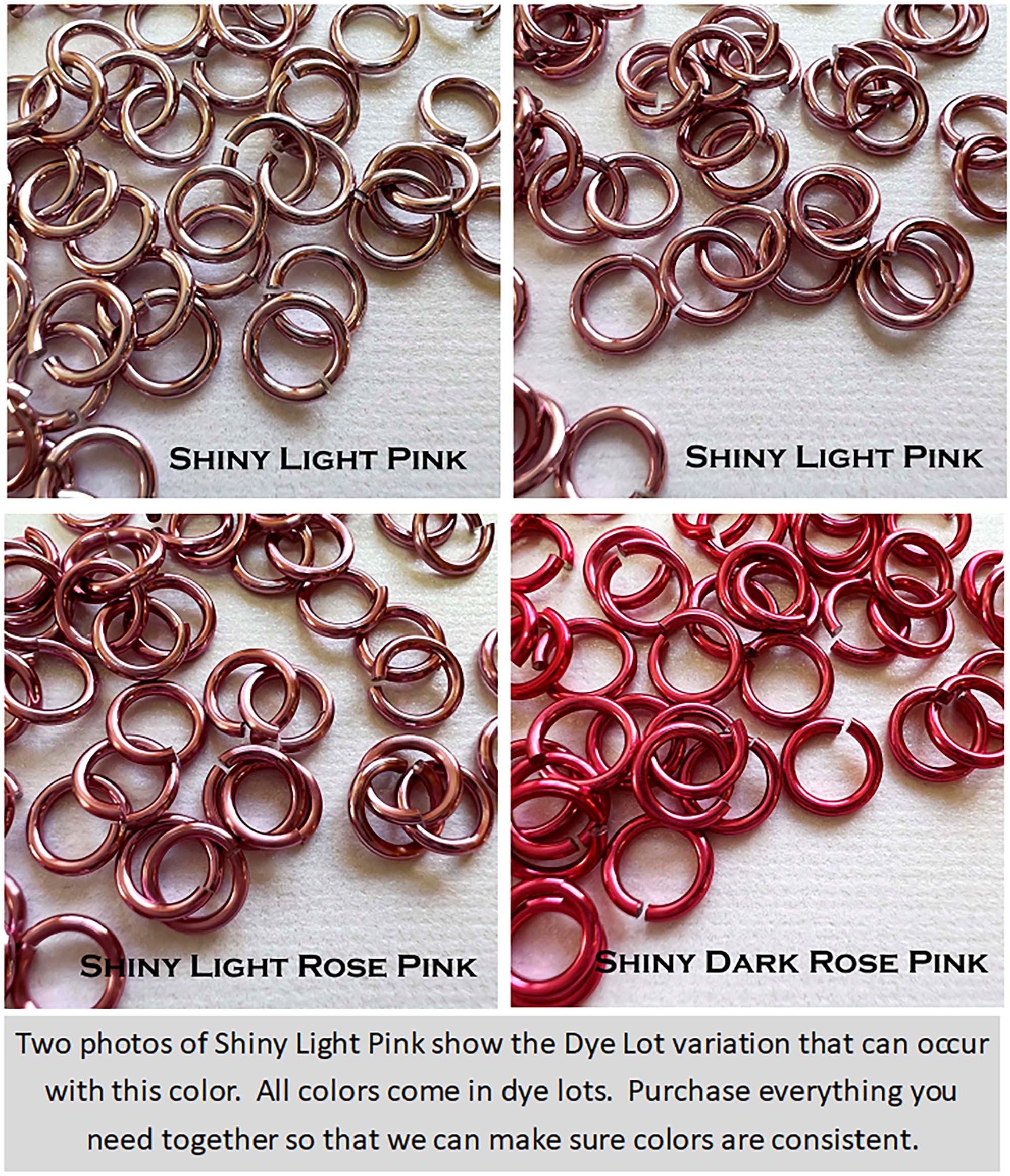 20g 1/8 AWG Jump Rings SHINY Anodized Aluminum Saw Cut - Etsy
