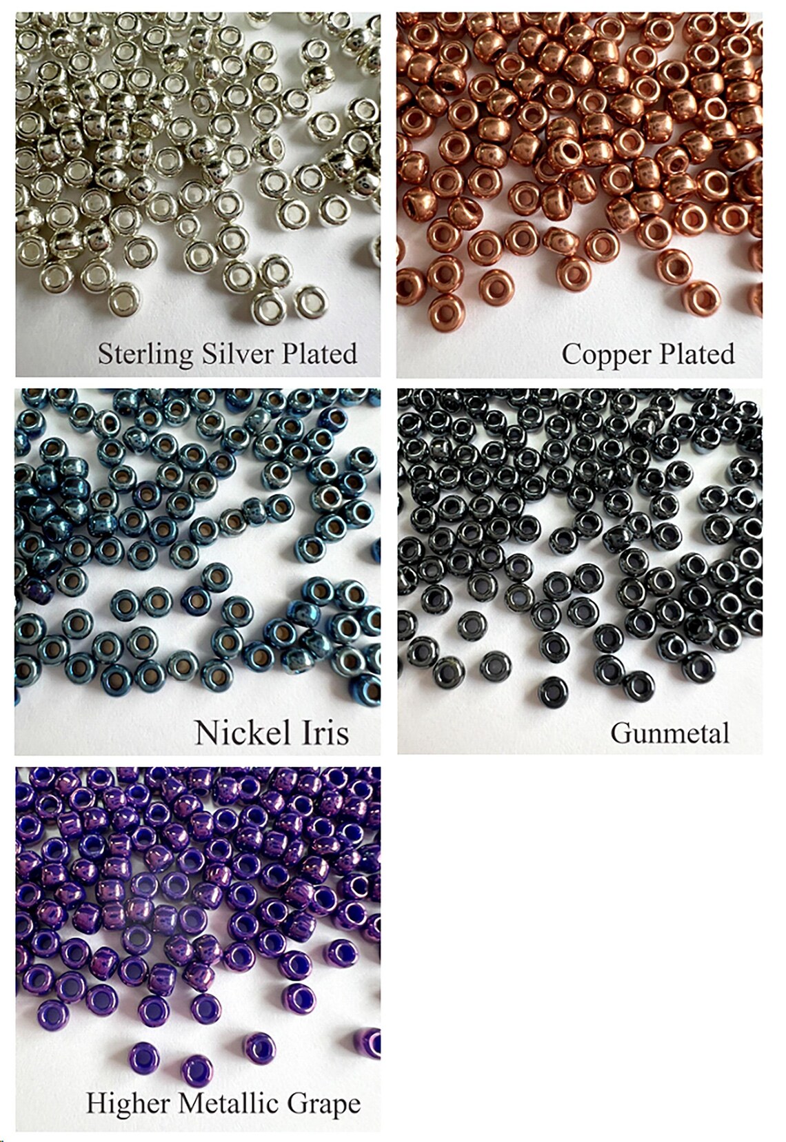 8/0 Miyuki and Toho Metallic Finish Seed Beads - Etsy