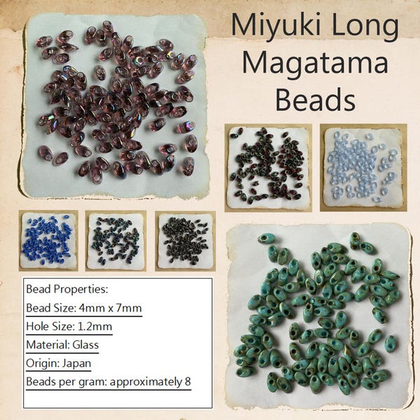 Long Magatama Beads - Etsy