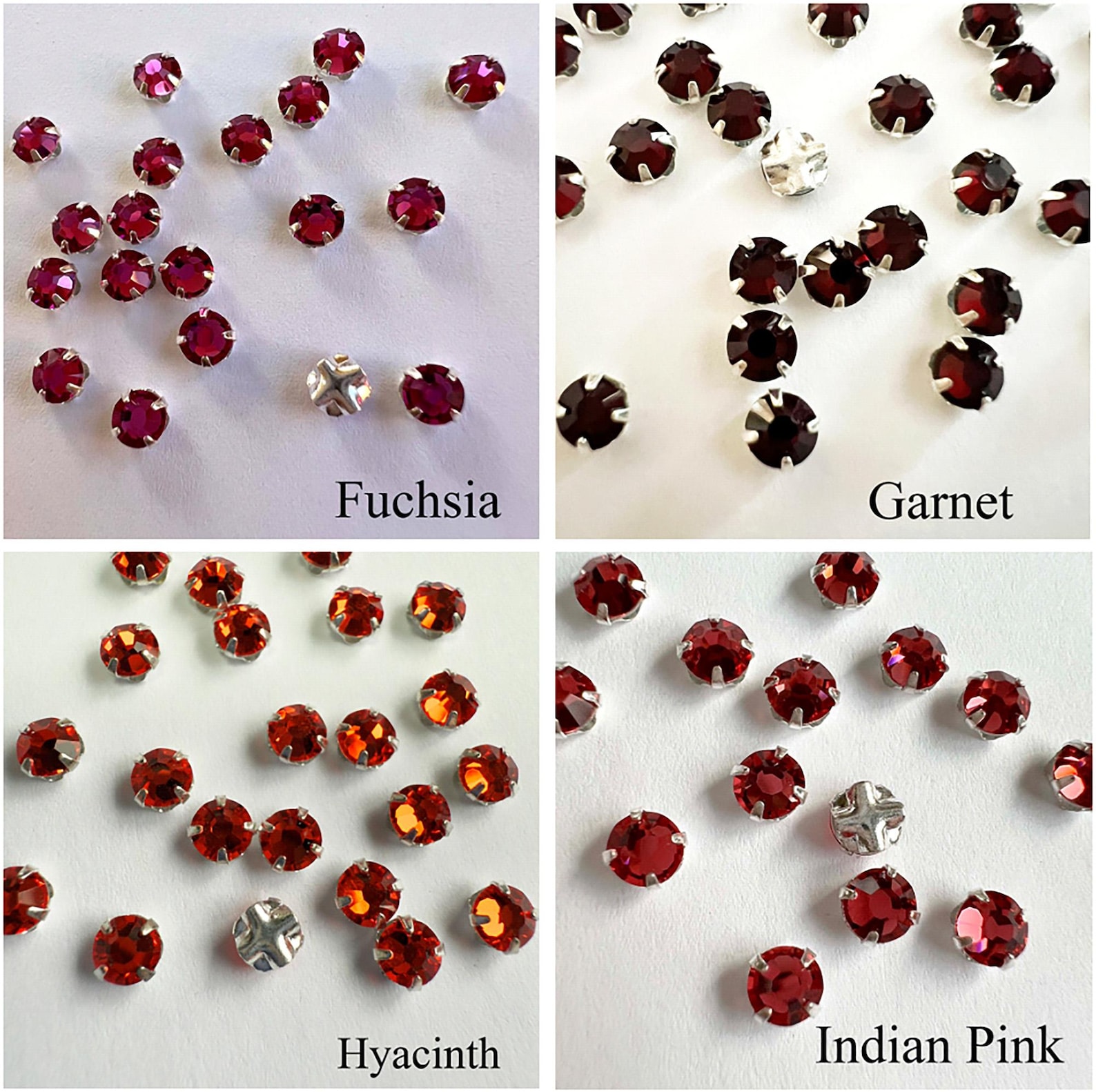 Preciosa Rose Montees 16ss (3.8-4mm) - Choose Color - Etsy