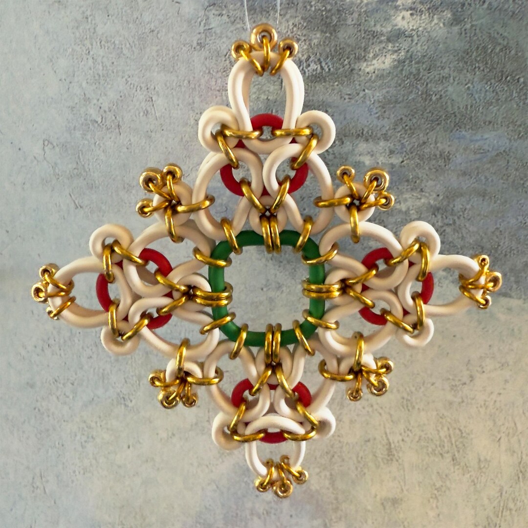 Victorian Beaded Snowflake Ornament Kit With Free Video - Choose Color ...