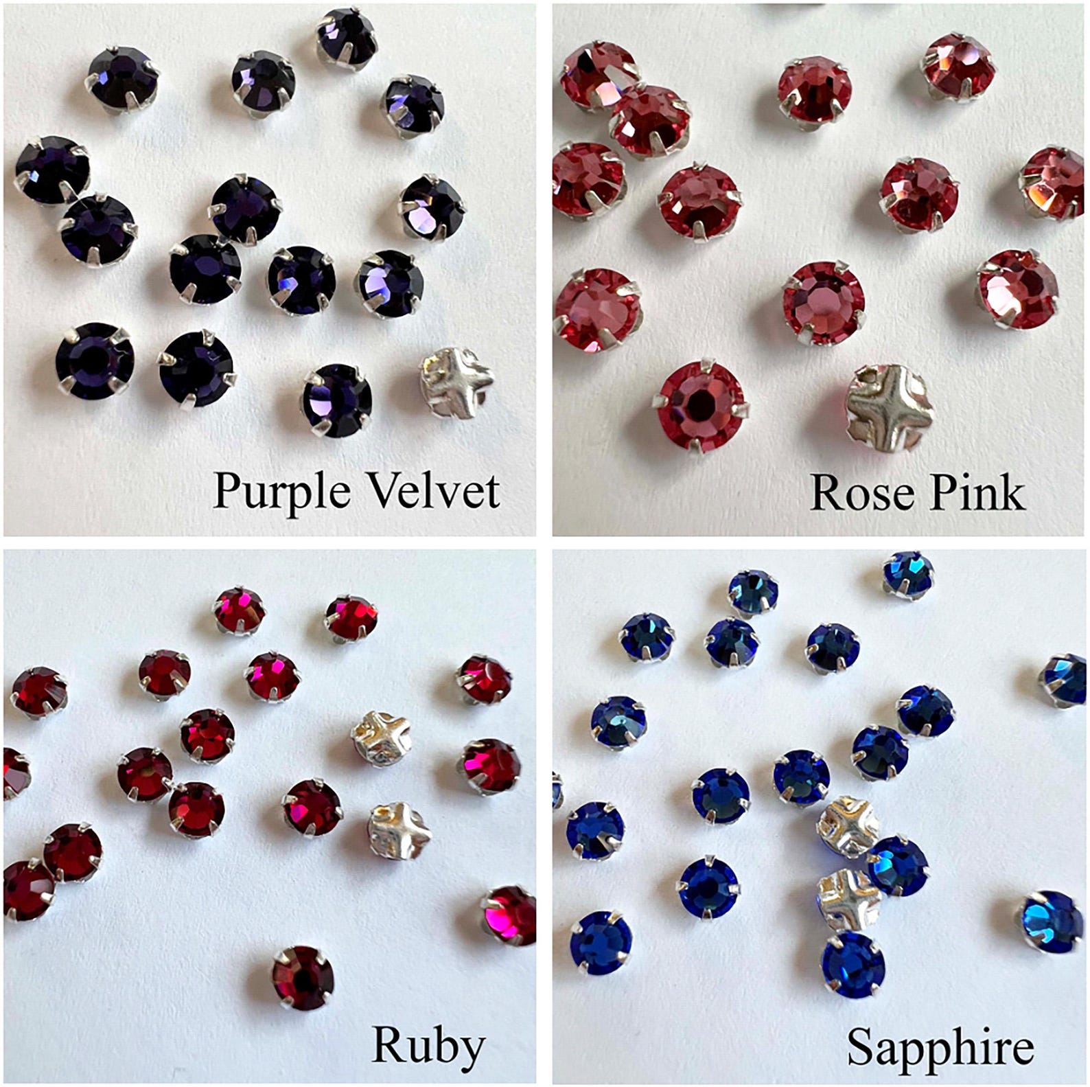 Preciosa Rose Montees 16ss (3.8-4mm) - Choose Color - Etsy
