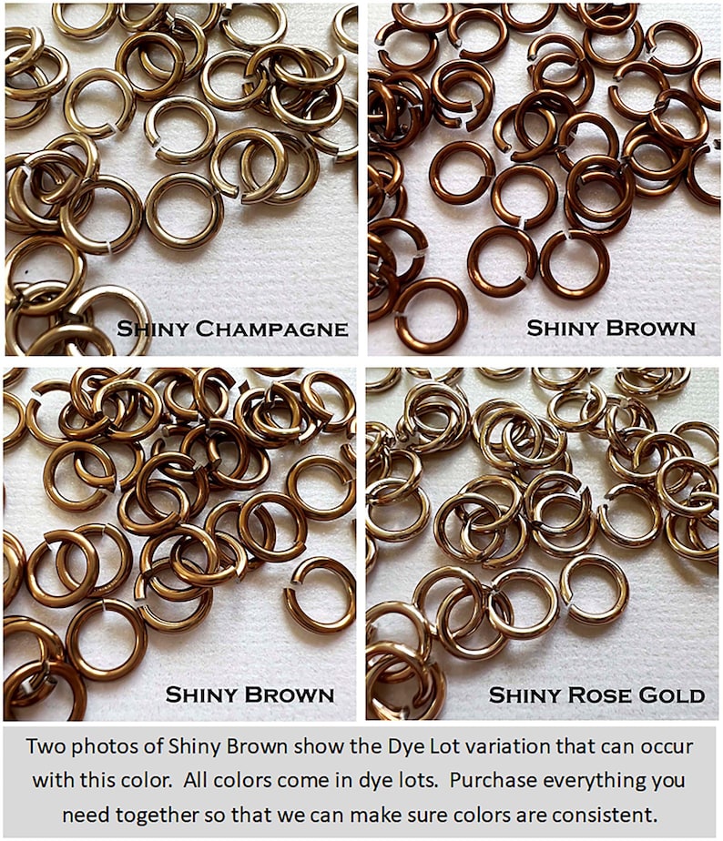 Shiny Anodized Aluminum Jump Rings: 18g 5/32", ID 4.1mm - Etsy