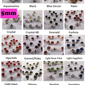 5mm Rhinestone Montee Beads - Choose Color - Etsy