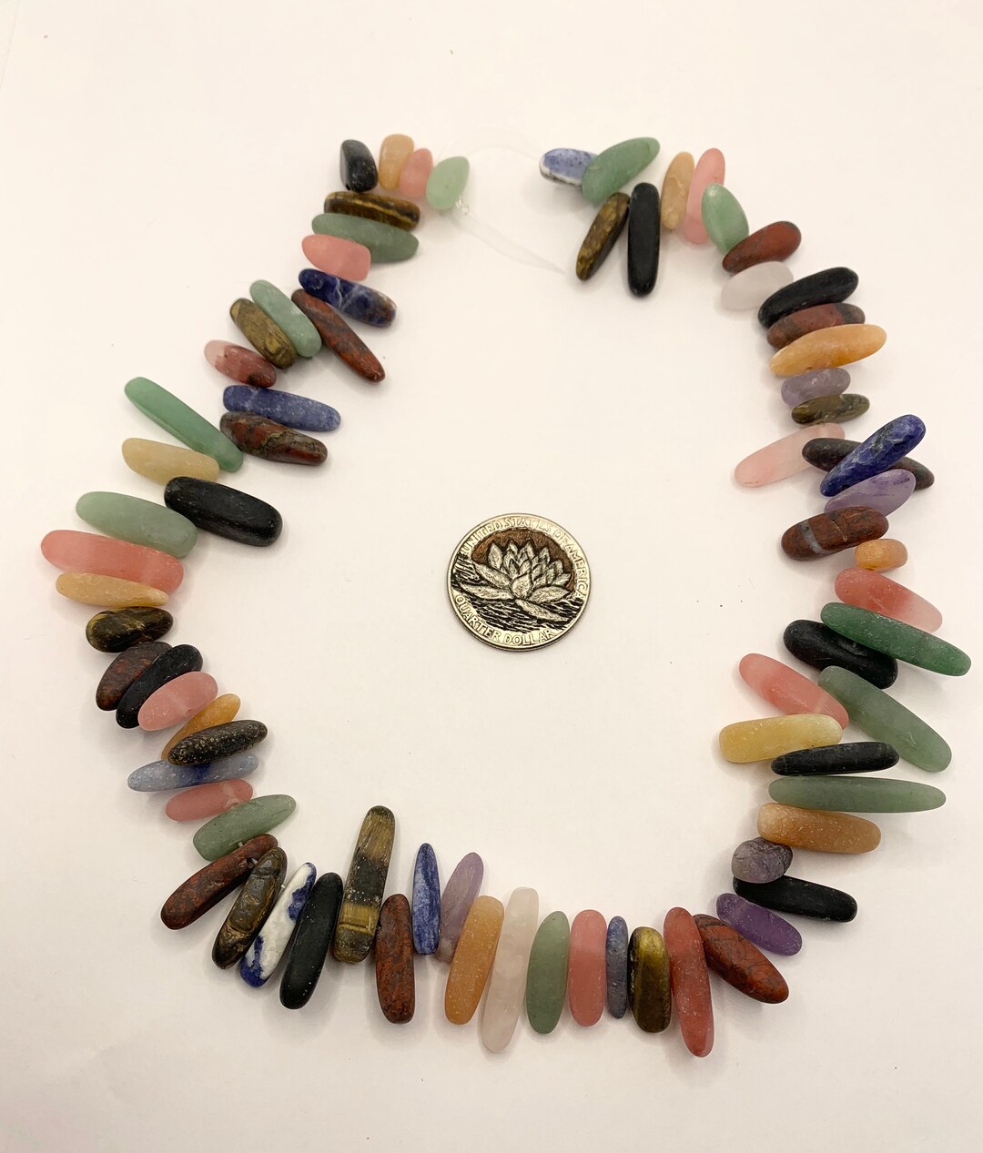 Matte or Frosted Gemstone Spike Beads - Etsy Australia