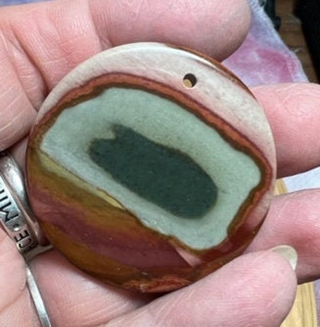 Polychrome Round Pendant - Etsy