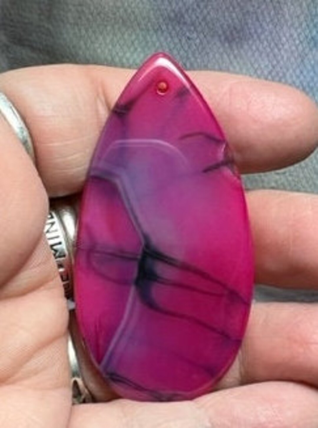 Bright Pink Gemstone Pendant - Etsy