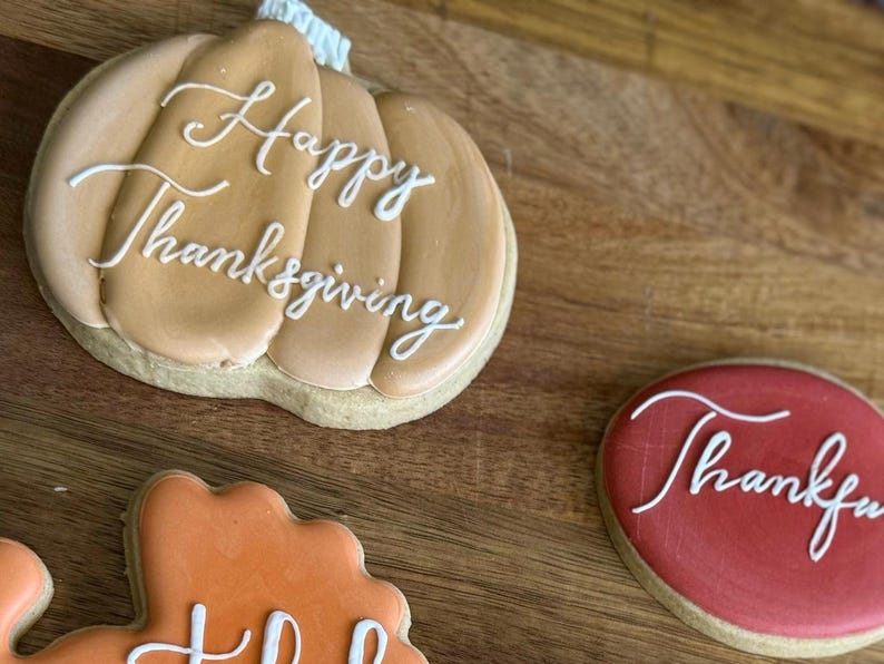 Thanksgiving Cookies thankful&grateful Set - Etsy