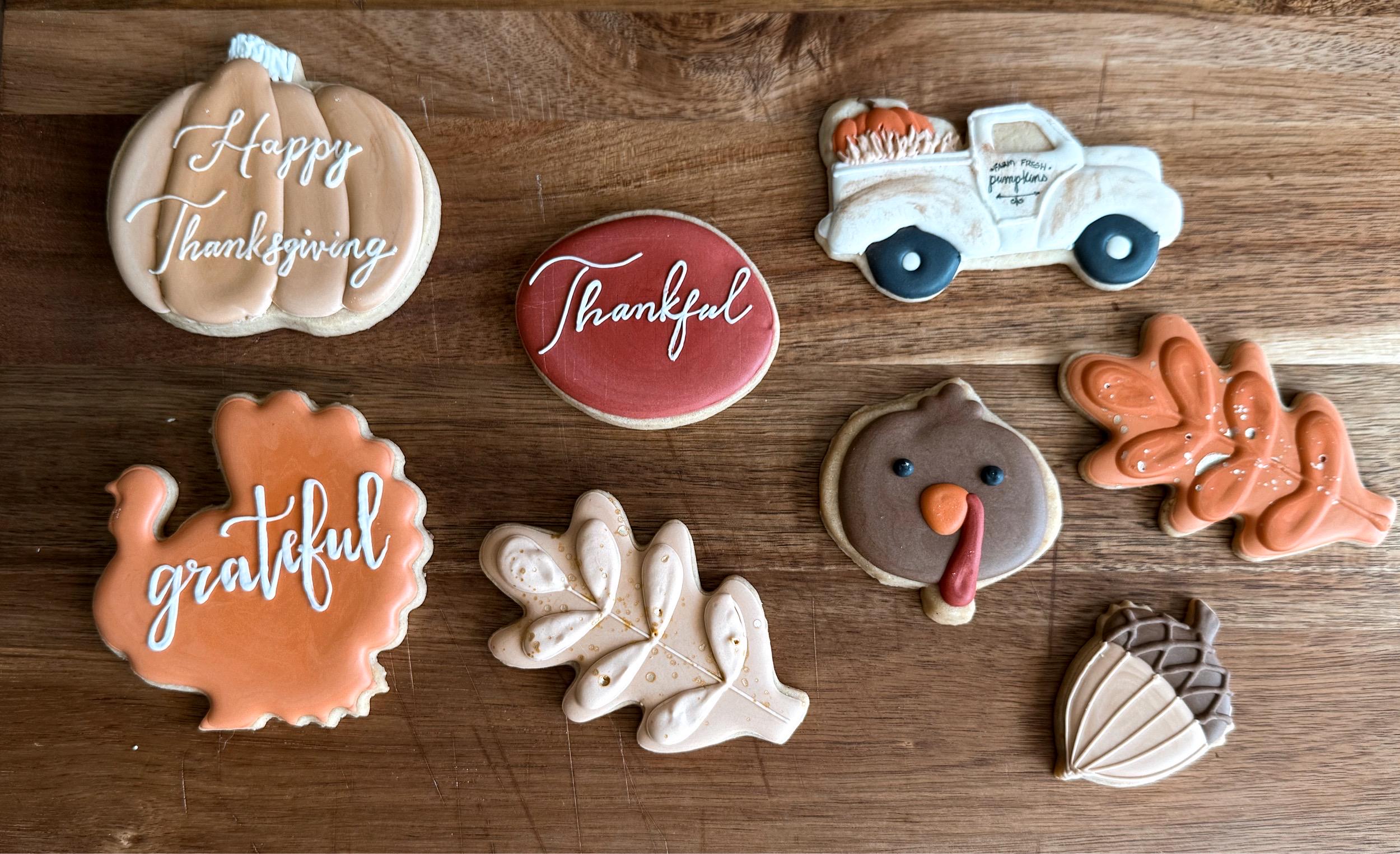 Thanksgiving Cookies thankful&grateful Set - Etsy