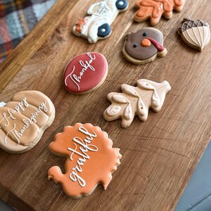 Thanksgiving Cookies thankful&grateful Set - Etsy