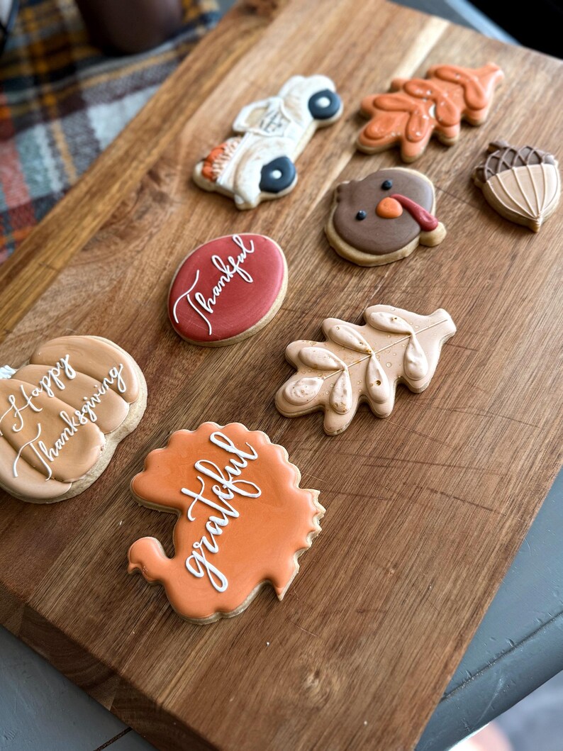 Thanksgiving Cookies thankful&grateful Set - Etsy