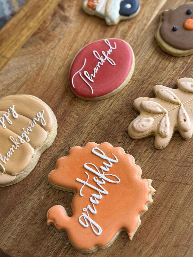 Thanksgiving Cookies thankful&grateful Set - Etsy