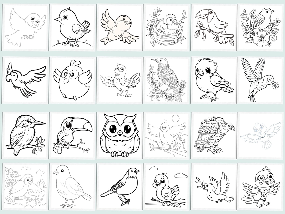 70 Printable Bird Coloring Pages: A Collection of Diverse Birds for All ...