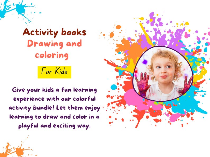 13 Exceptional Activity Books for Children:drawing and Coloring - Etsy