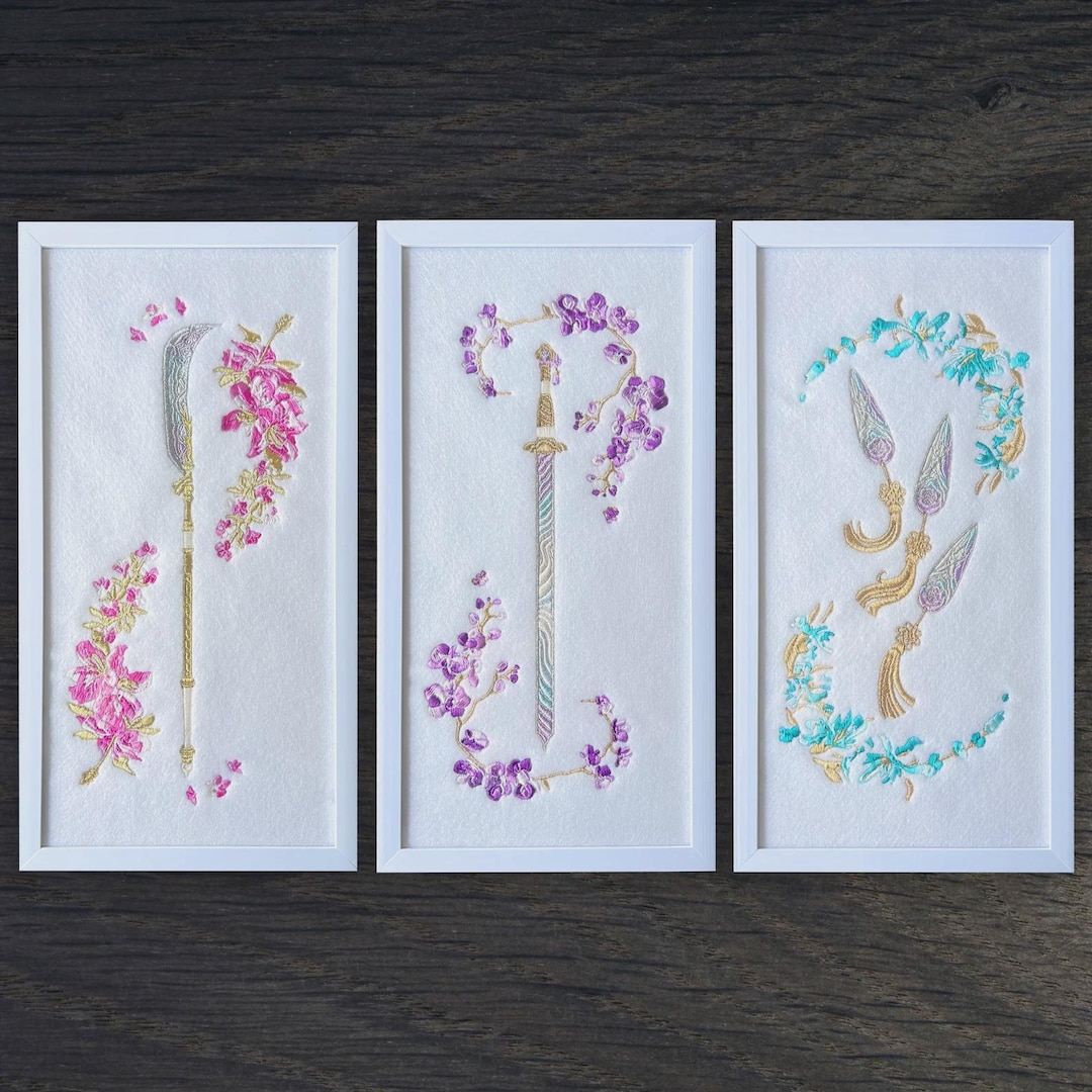 Kpop Hunters Weapons Embroidery Art | Rumi Sain-geom Sword | Zoey Shin ...
