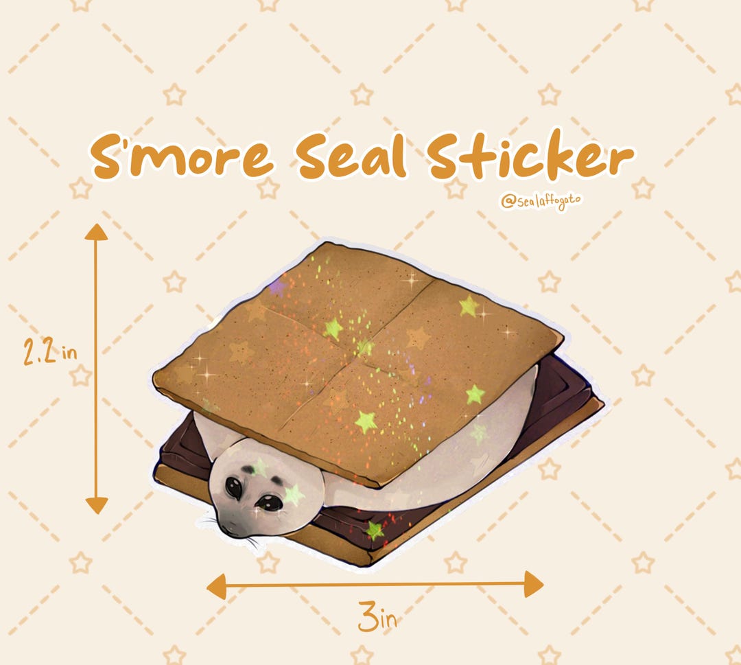 Silly Smore Seal Sticker - Etsy