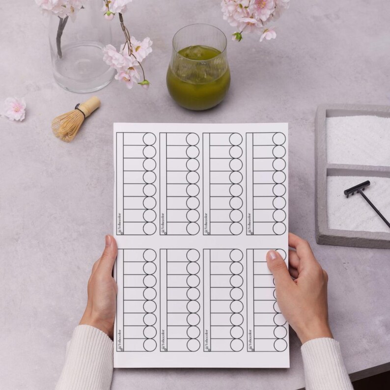 Color Swatch Template - Swatch - Simple Blank Swatch Template - Etsy