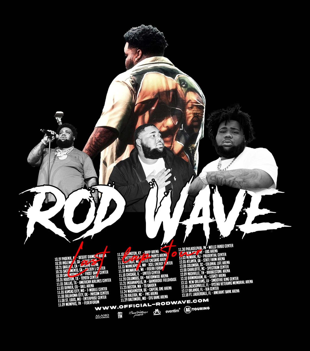 Rod Wave Last Lap Tour PNG 2024 Rod Wave Concert Merch Unisex Graphic T ...