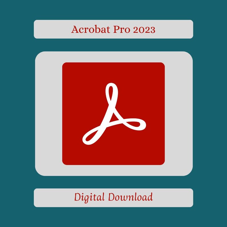 Acrobat Pro 2023 Windows - Professional PDF Editing Tool | Digital ...