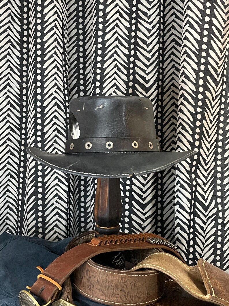 Red Dead Inspired Arthur Morgan and John Marston Veg Leather Cowboy Hat ...