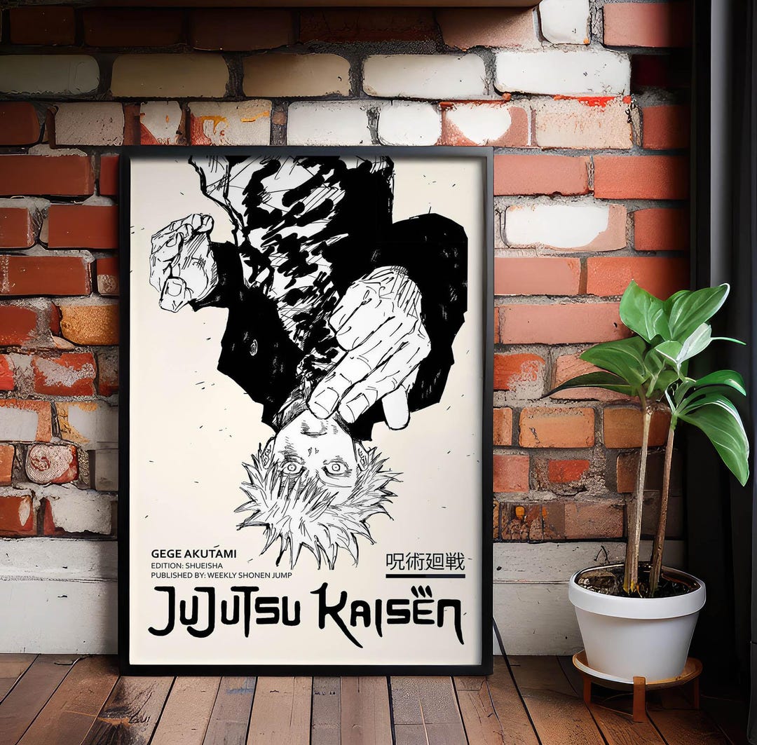 Gojo Satoru Poster - Jujutsu Kaisen Print - Anime Lover Wall Art ...