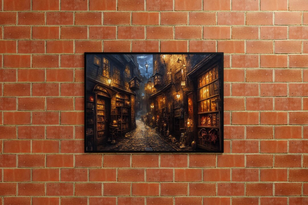 Fantasy Alley Canvas Art - Magical Wall Prints Inspired by Mmos & Anime ...