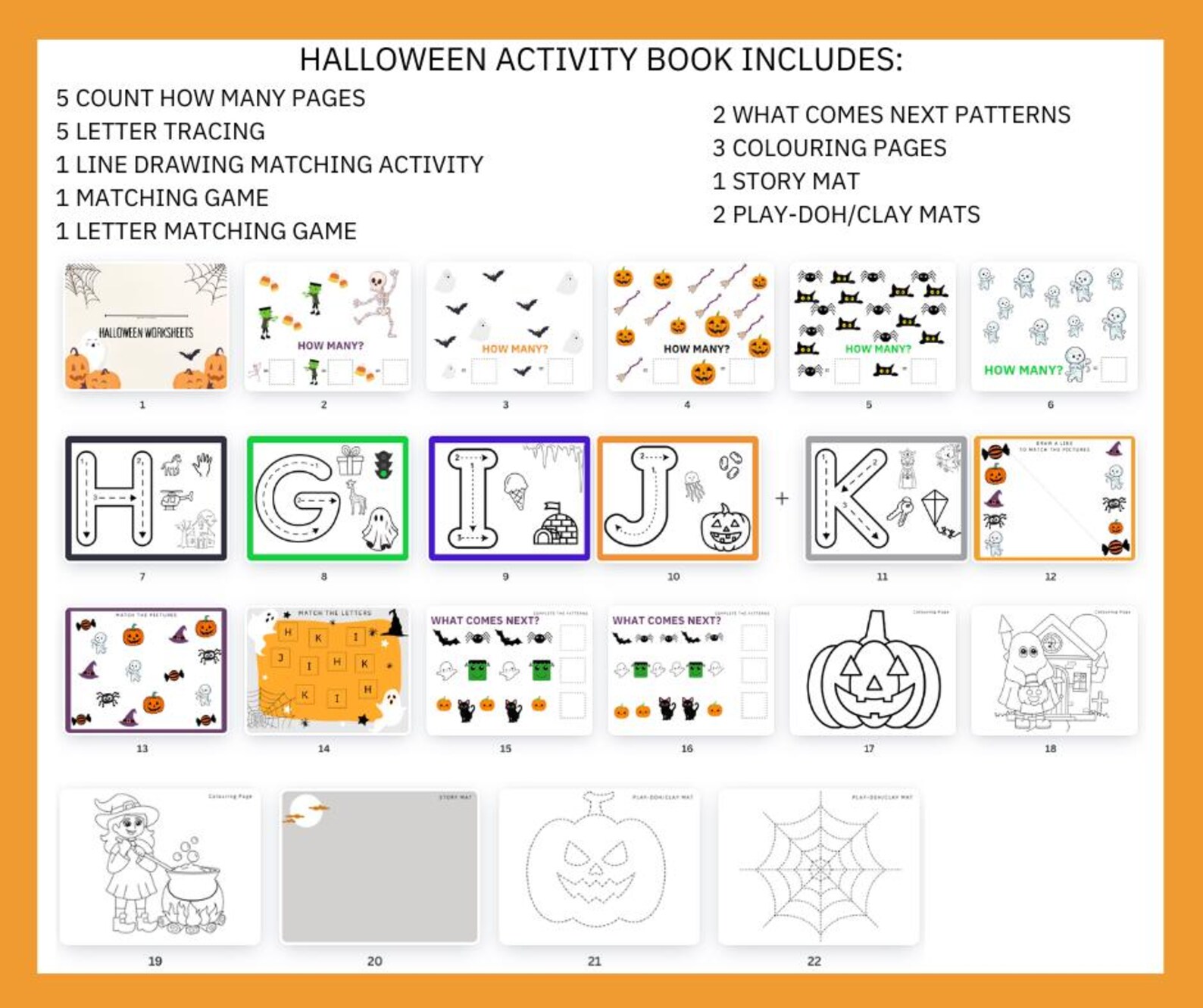 Halloween Activity Book - Etsy