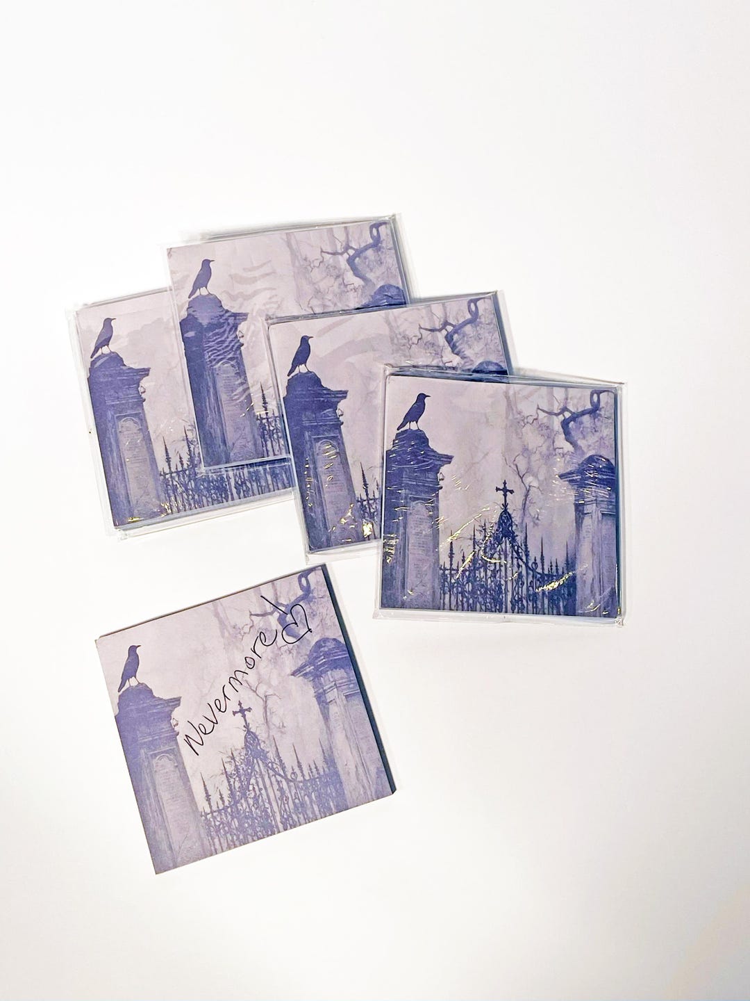 Gothic Graveyard Sticky Notes: Spooky Crow Notepad - Etsy