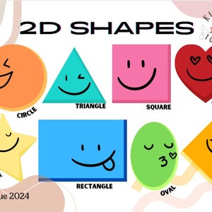 2D Shapes Charts - Etsy